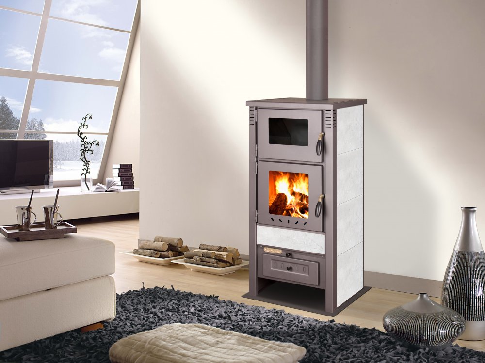 PRO-TERMO Krbová kamna TAURUS CERAMIC - béžová :: Ráj krbů a kamen